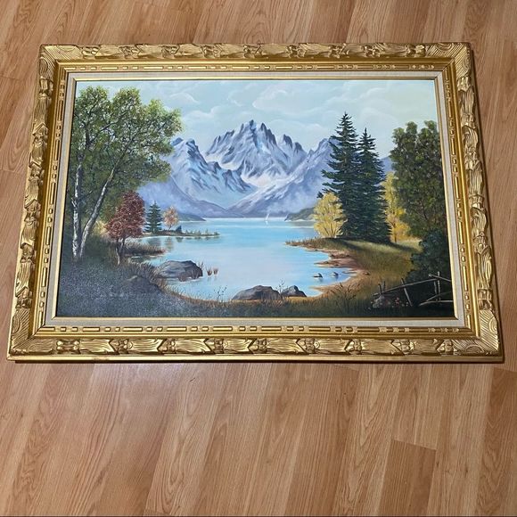 s.todd | Art | Vintage982 Stodd Gold Fredrix Frame Painting | Poshmark